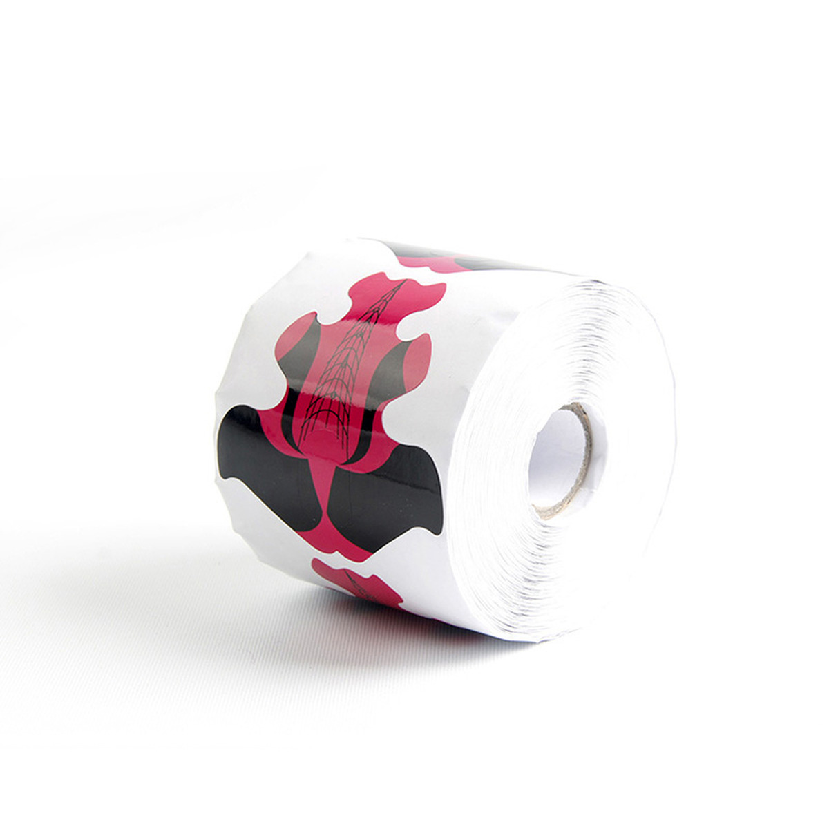 Roll paper forms for nail extension, red-black (100 pcs) - Masha`s ...