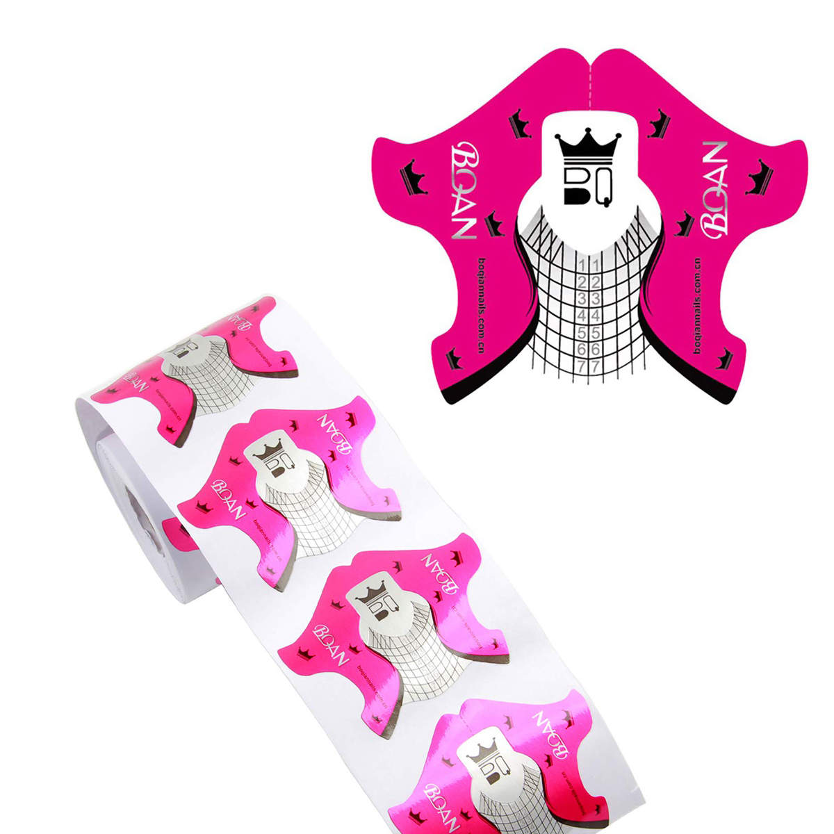 Roll forms for nail extension, red (100 pcs) - Masha`s Nails Shop