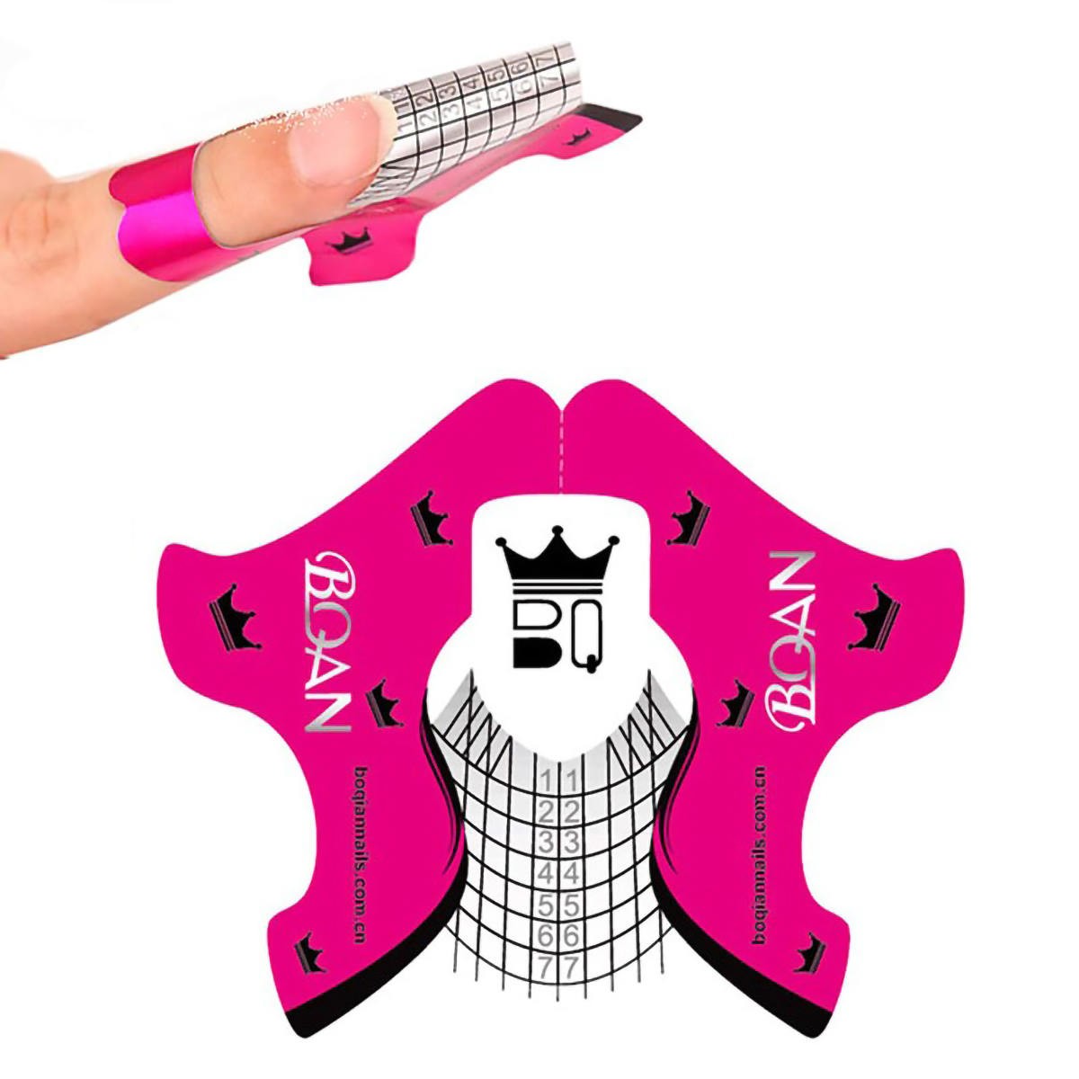 Roll forms for nail extension, red (100 pcs) - Masha`s Nails Shop