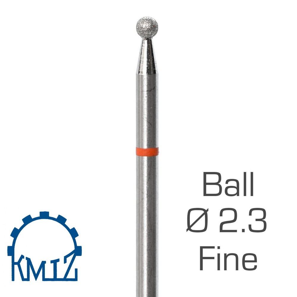 KMIZ Diamond Nail Drill Bit, Ball 2.3 mm (Red) - Masha`s Nails Shop